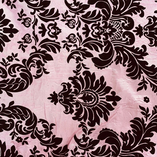 Pink Damask Fabric - Etsy