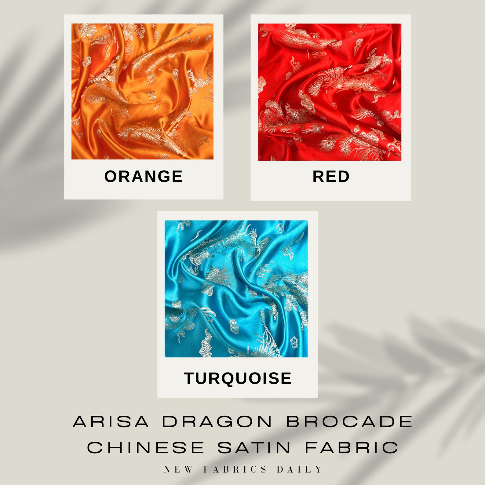 Arisa Gold Dragon Brocade Chinese Satin Fabric for Cheongsam/qipao ...