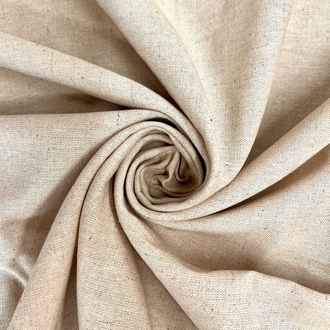 Karla NATURAL Soft Hand Feel Linen Rayon Fabric by the Yard for Clothes ...