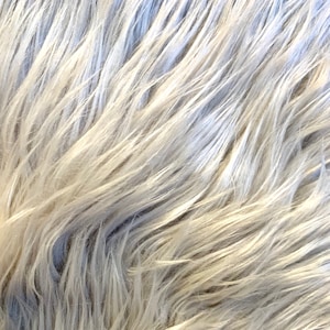 Eden SILVER Shaggy Long Pile Soft Faux Fur Fabric for Fursuit, Cosplay ...