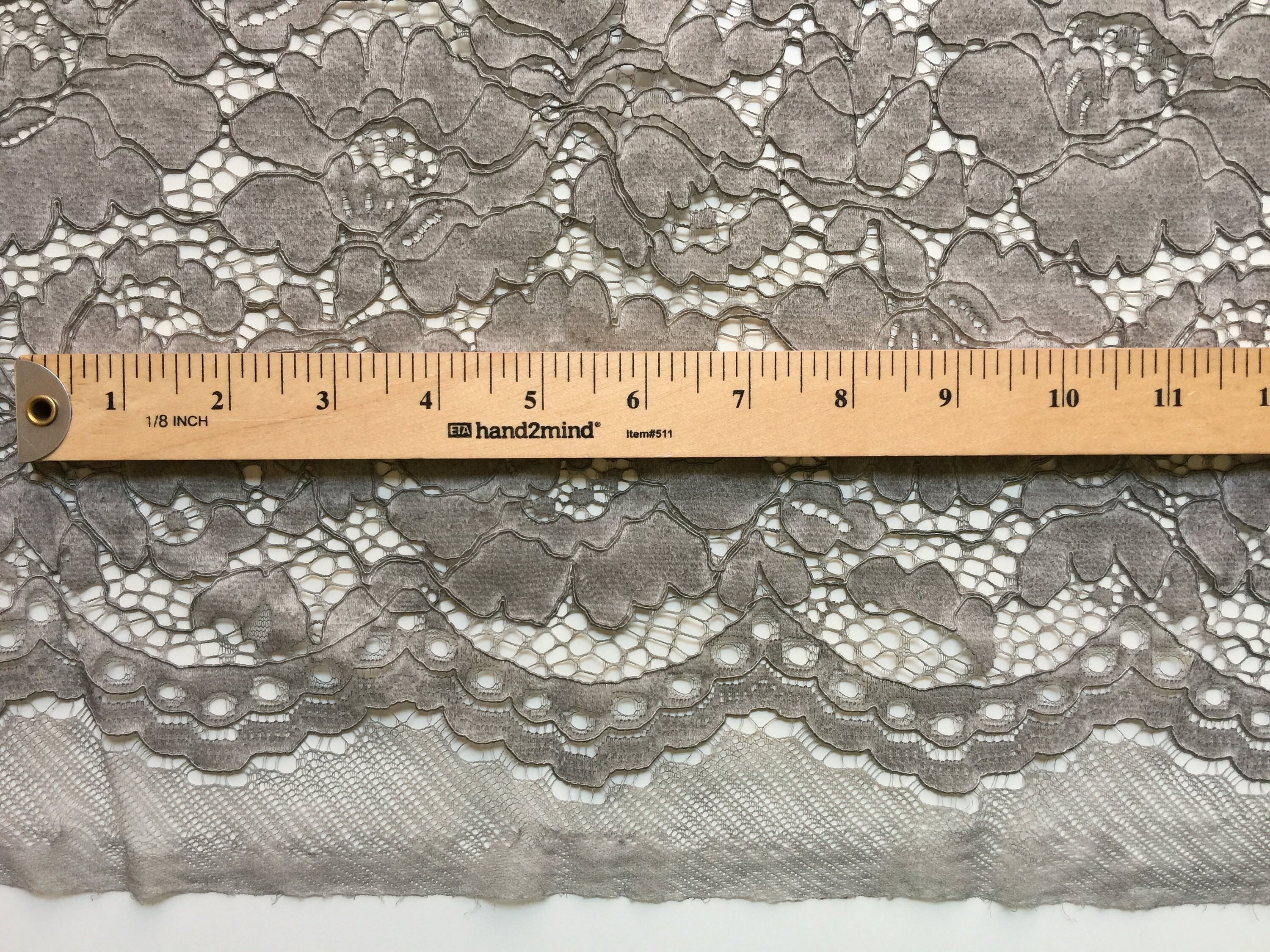 Summer LIGHT GREY Floral Pattern Double Dyed Flat Lace on Mesh - Etsy