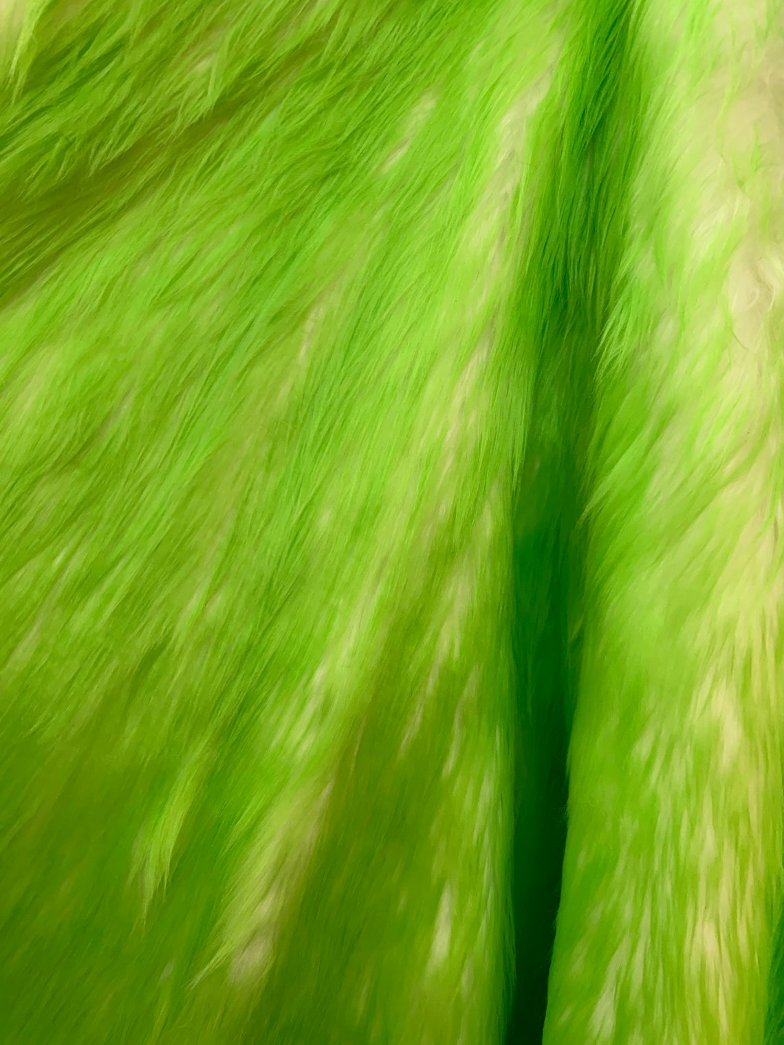 Bristol LIME GREEN Tip Candy Shag Long Pile Soft Faux Fur - Etsy