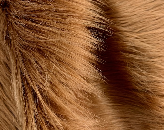 Eden BROWN Shaggy Long Pile Soft Faux Fur Fabric for Fursuit, Cosplay ...