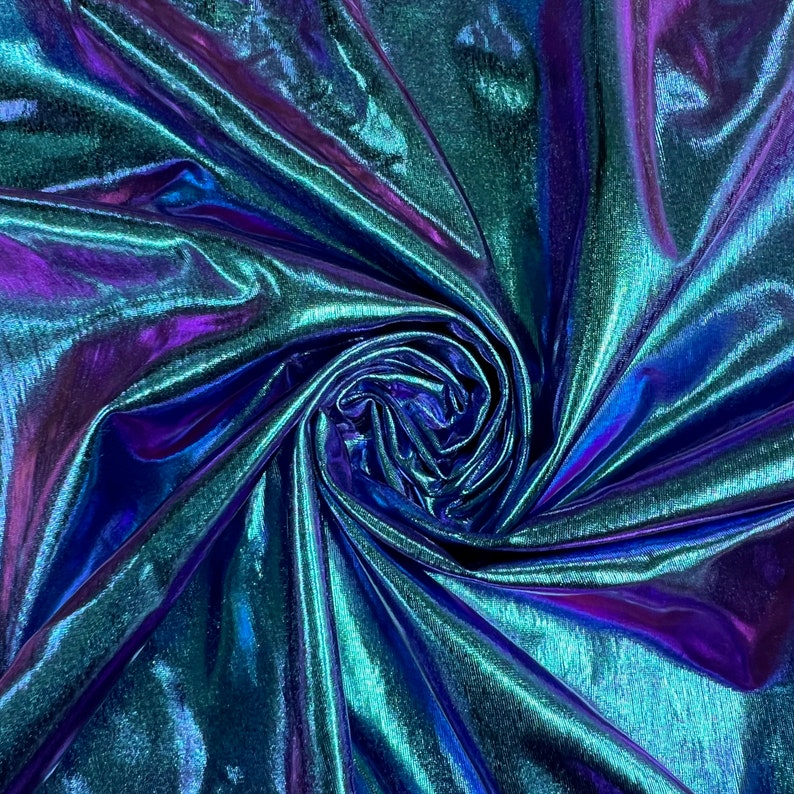 Finley IRIDESCENT GREEN BLUE Purple Mermaid 4-way Stretch - Etsy