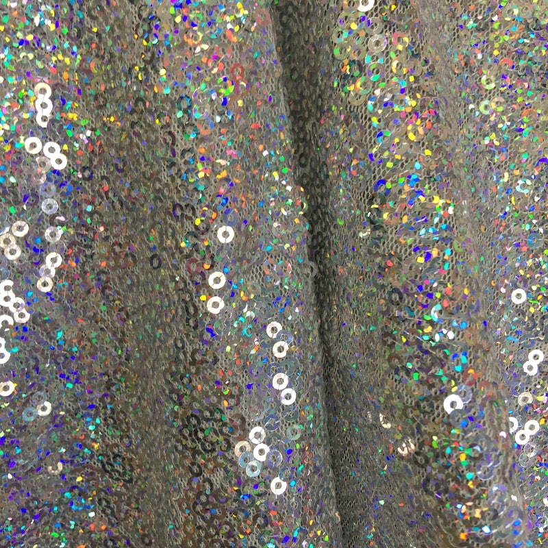 Silver Sequin Linen - Etsy