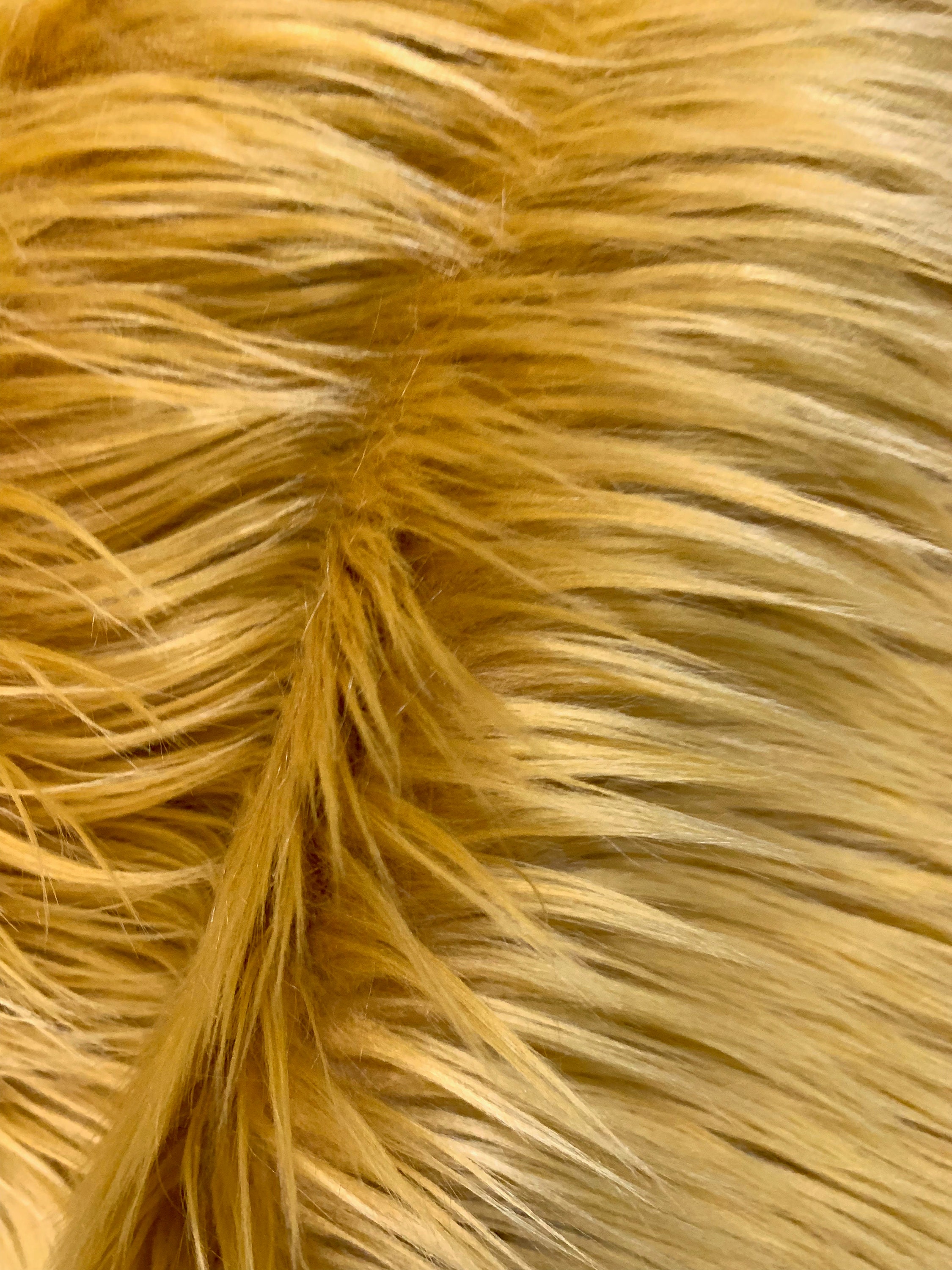 Eden DARK GOLD Shaggy Long Pile Soft Faux Fur Fabric for - Etsy