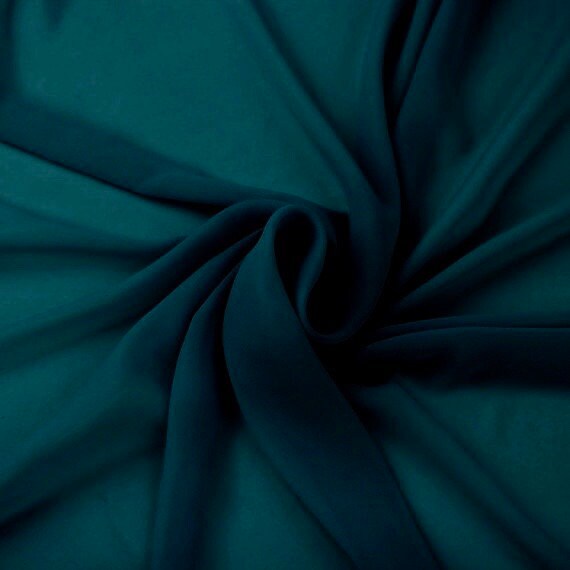 Danielle DARK TEAL Polyester Hi-Multi Chiffon Fabric by the | Etsy