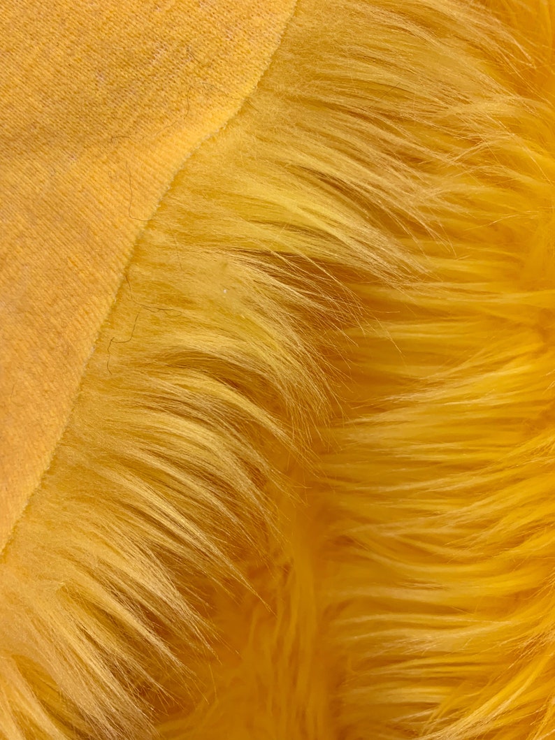 Sasha YELLOW Long Pile Soft Luxury Faux Fur Fabric Fursuit | Etsy