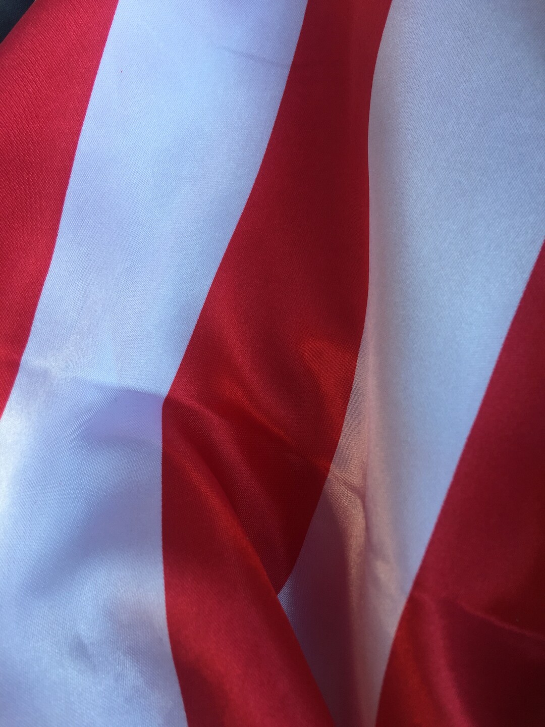 Laura RED & WHITE 2" Stripes Pattern Polyester Light Weight Satin ...