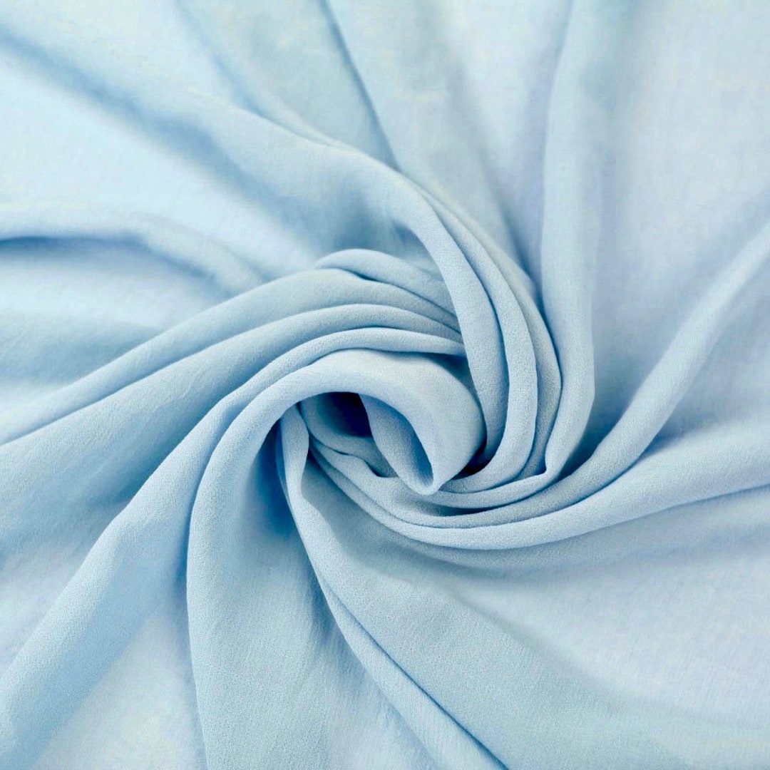 Danielle LIGHT BLUE Polyester Hi-multi Chiffon Fabric by the Yard ...