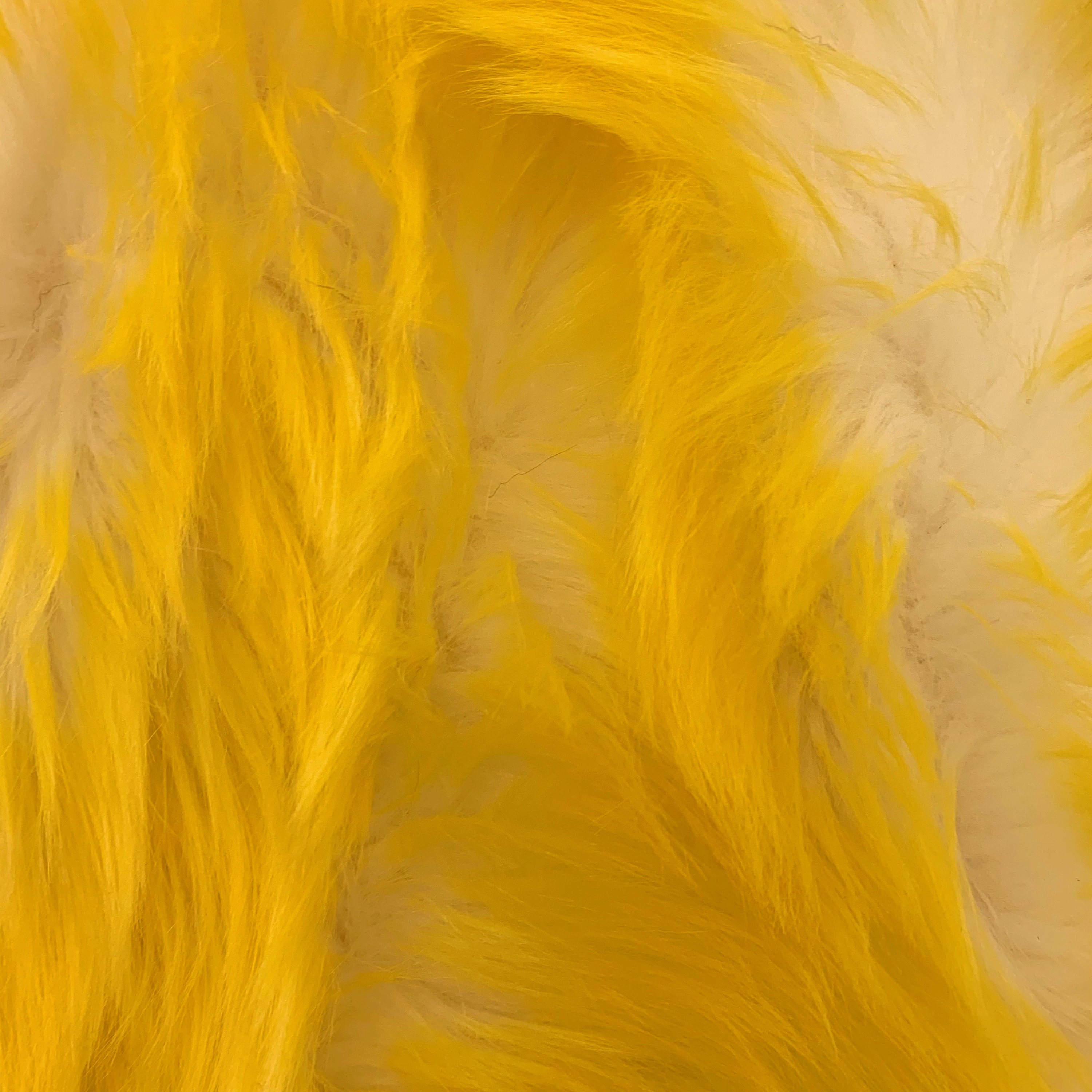Bristol YELLOW Tip Candy Shag Long Pile Soft Faux Fur Fabric | Etsy