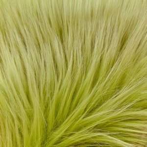 Sasha OLIVE GREEN 2 Inch Long Pile Soft Luxury Faux Fur Fabric | Etsy