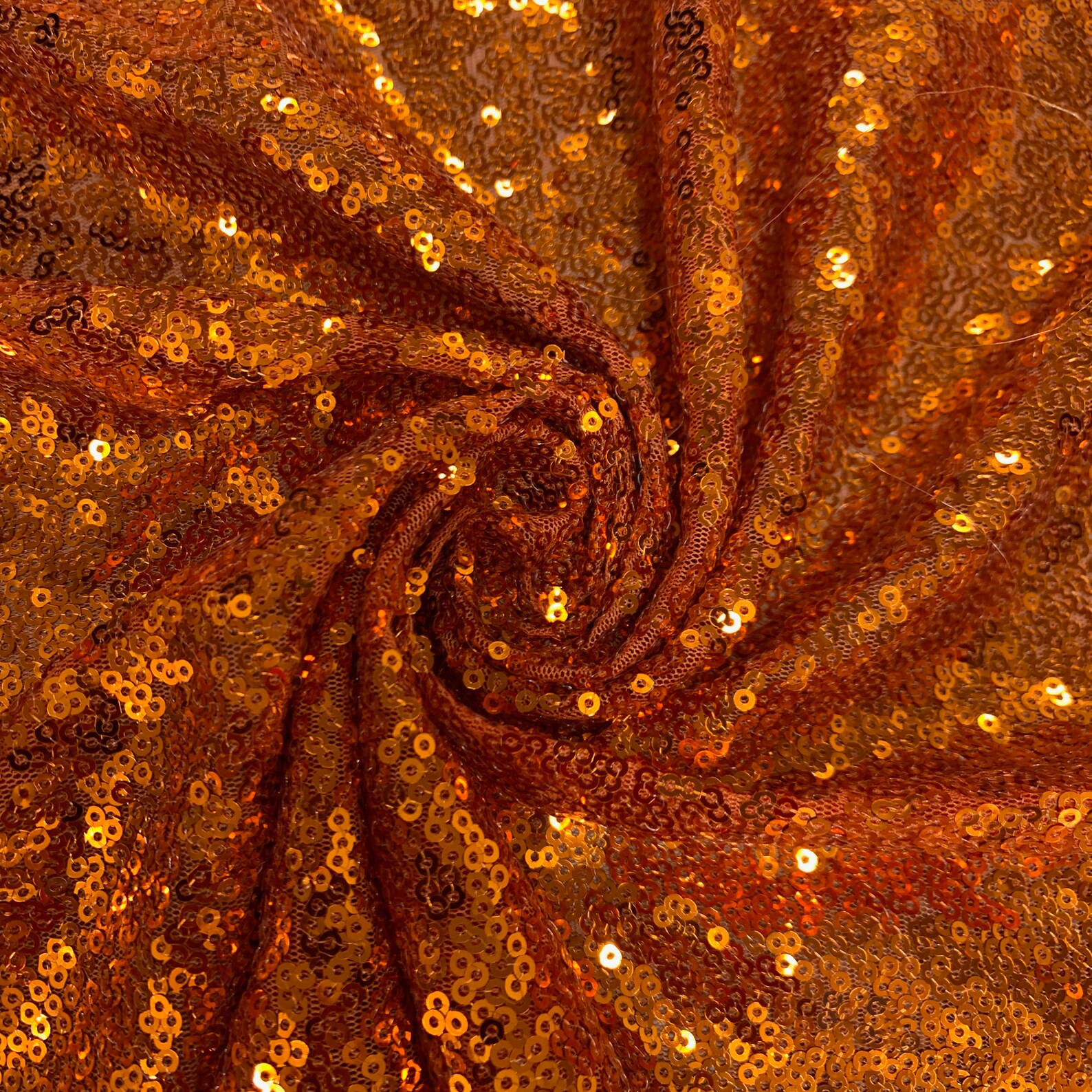 Leila ORANGE Sequins on Mesh Fabric by the Yard 10050 - Etsy