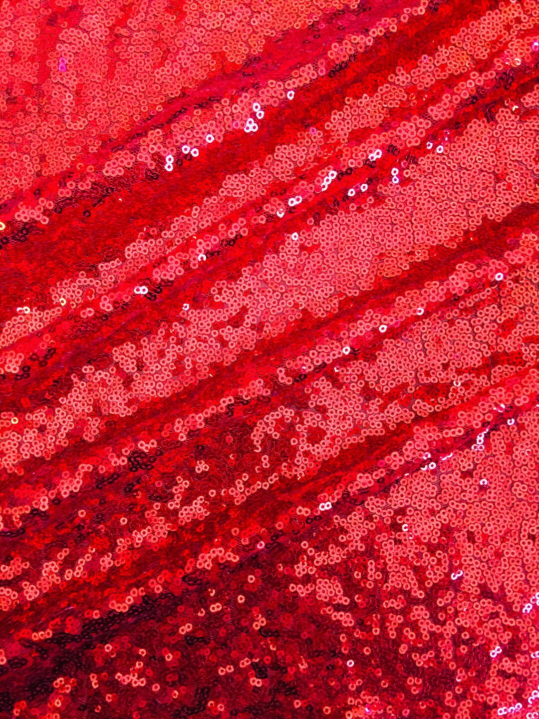 Leila RED Sequins on Mesh Fabric by the Yard - 10050 - Etsy