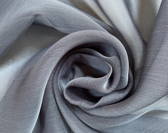 Grey Chiffon Fabric Polyester All Solid Colors Sheer 58'' Wide by the ...