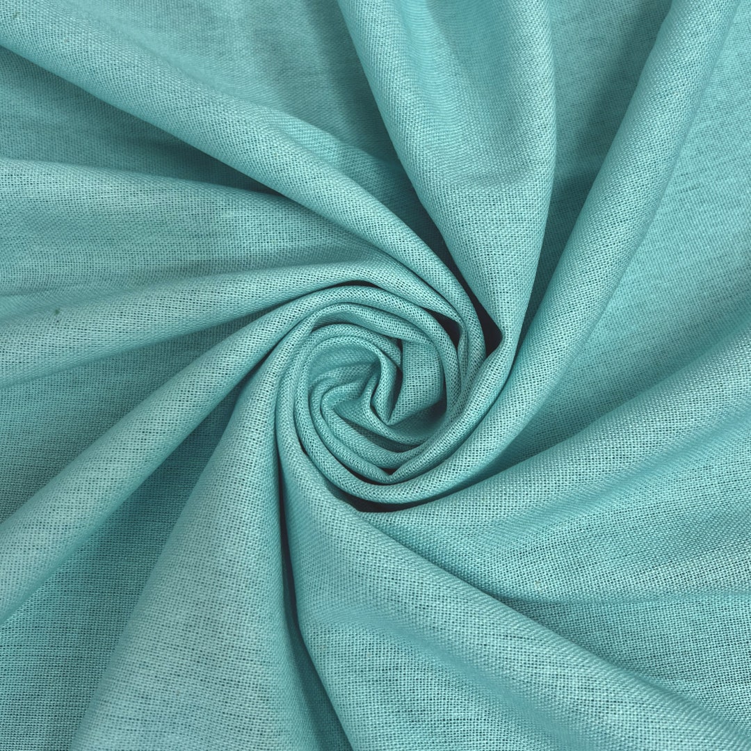 Karla MINT Soft Hand Feel Linen Rayon Fabric by the Yard for Clothes ...