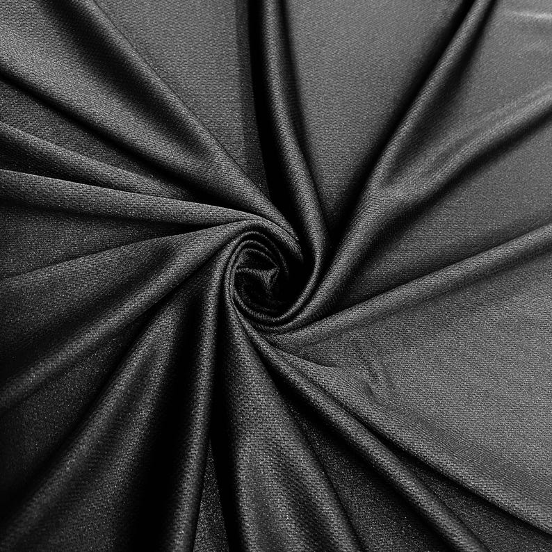 Mikaela BLACK Polyester Dimple Sports Mesh Knit Fabric by the Yard - Etsy