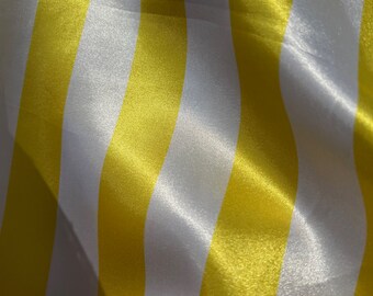 Dyeing & Batik Yellow on Pale Yellow Stripe Decorator Fabric 60 wide ...