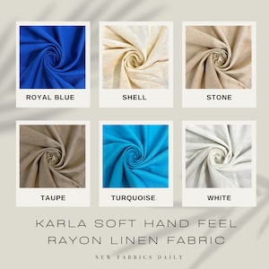 Karla Soft Hand Feel Linen Rayon Fabric by the Yard for Clothes ...