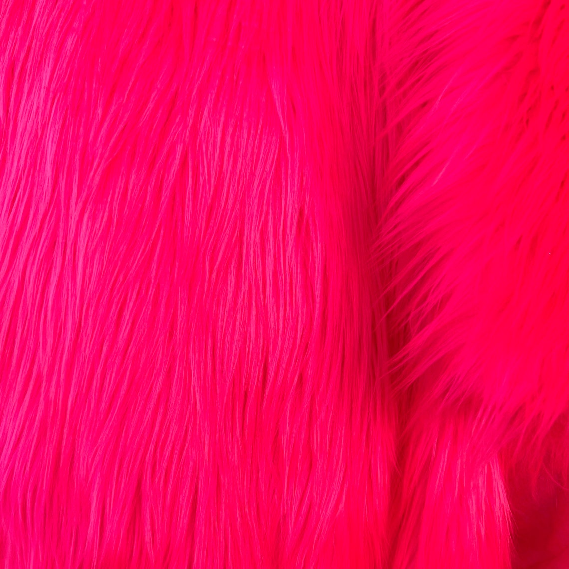 Eden NEON PINK Shaggy Long Pile Soft Faux Fur Fabric for Fursuit ...
