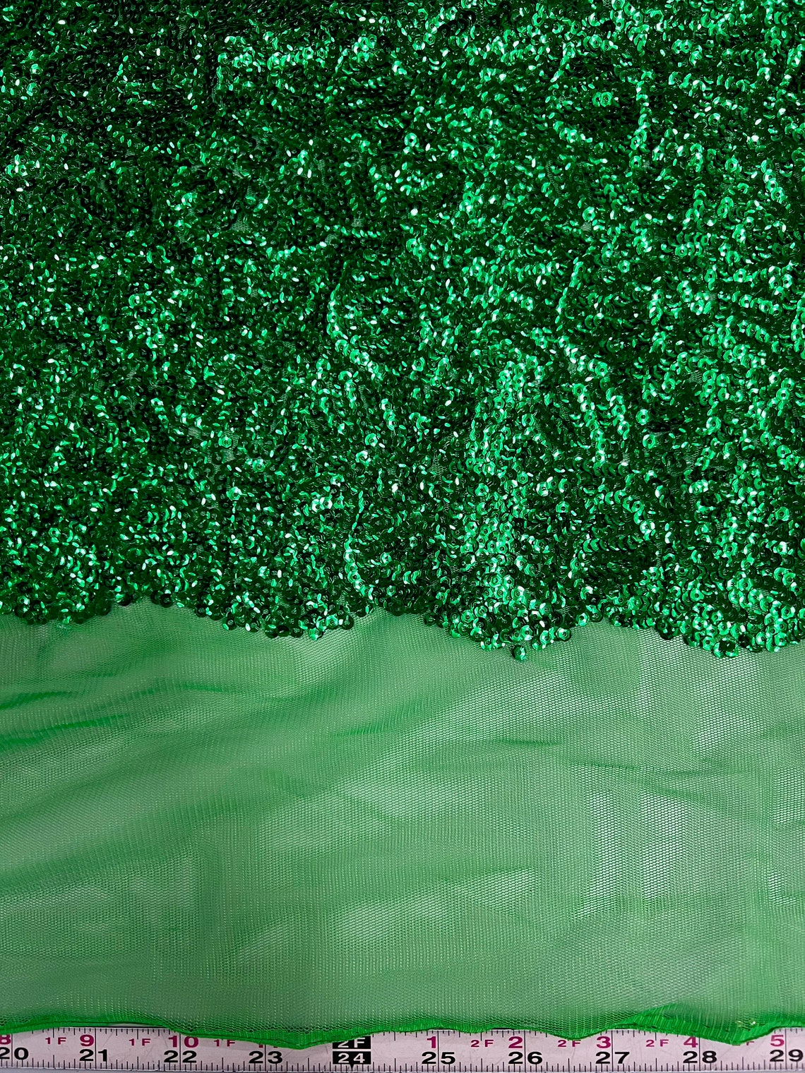 Bianca GREEN Allover Sequins on Mesh Fabric by the Yard - 10104 - Etsy