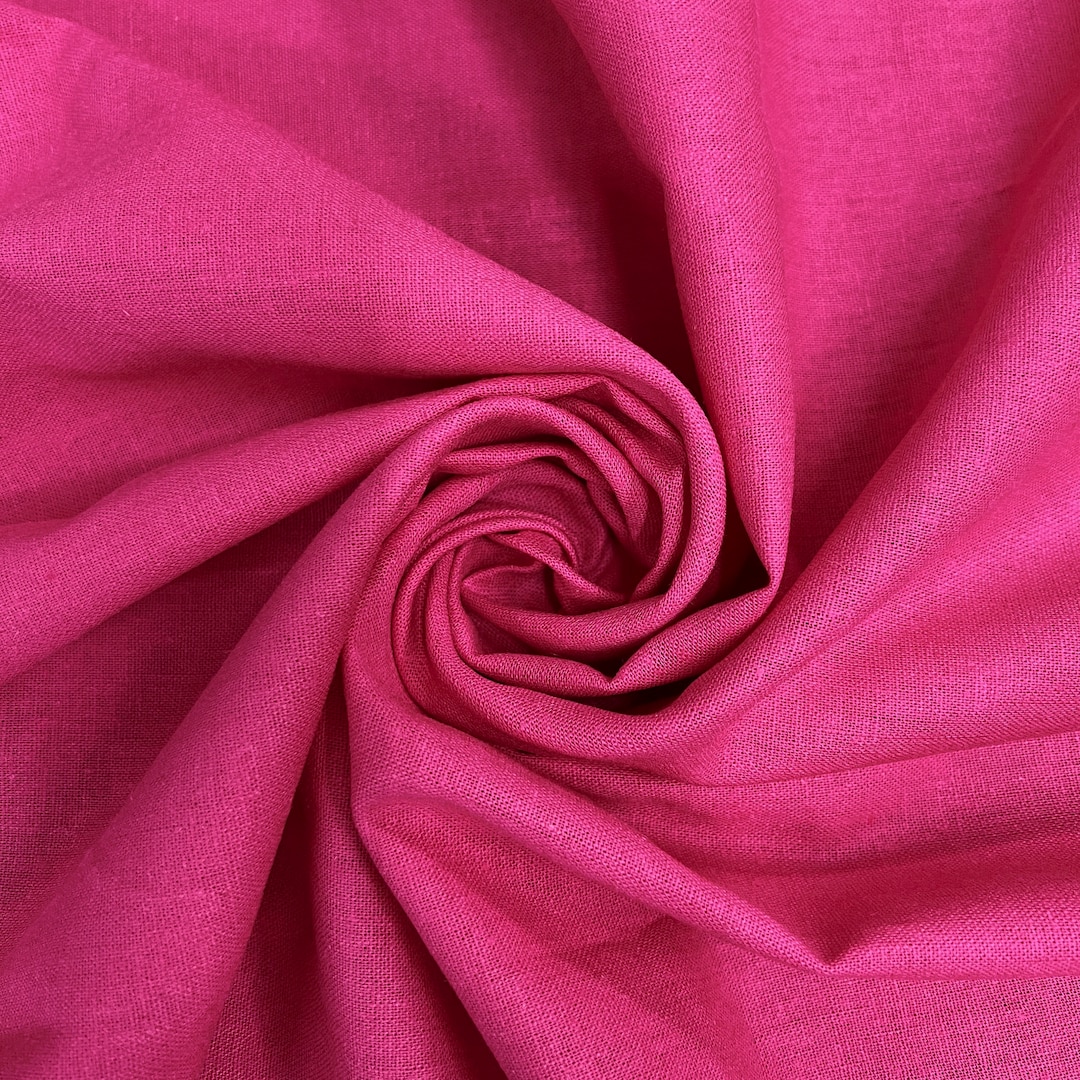 Karla FUCHSIA Soft Hand Feel Linen Rayon Fabric by the Yard for Clothes ...