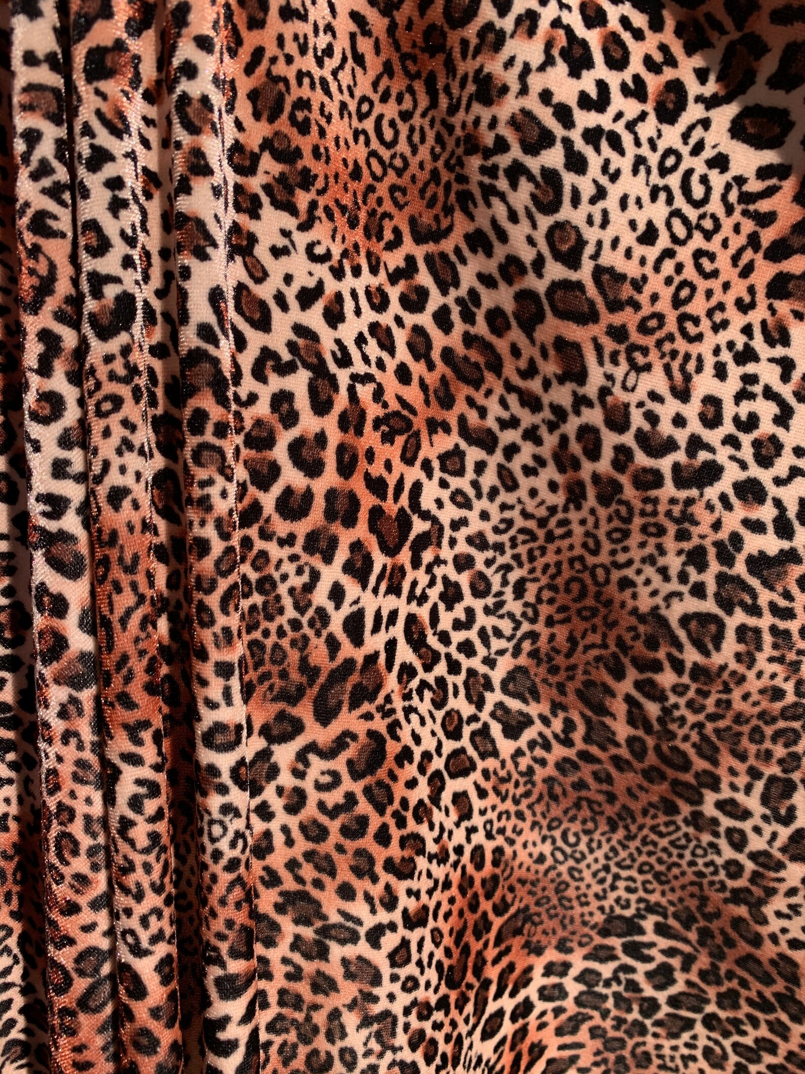 Dana BLACK BROWN RUST Leopard Pattern Polyester Stretch Velvet - Etsy