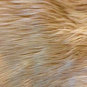 Sasha BEIGE 2 Inch Long Pile Soft Luxury Faux Fur Fabric Fursuit ...