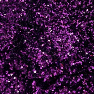 Stephanie EGGPLANT Overlap Sequins on PLUM Stretch Velvet Fabric by the ...