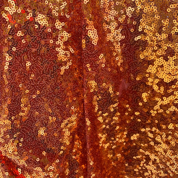 Leila ORANGE Sequins on Mesh Fabric by the Yard 10050 - Etsy