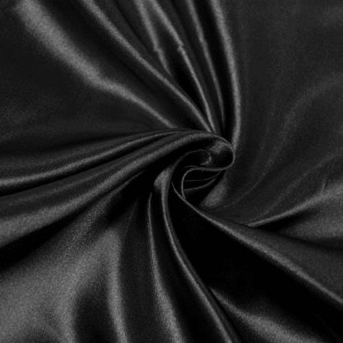 Black Satin Fabric Swatch