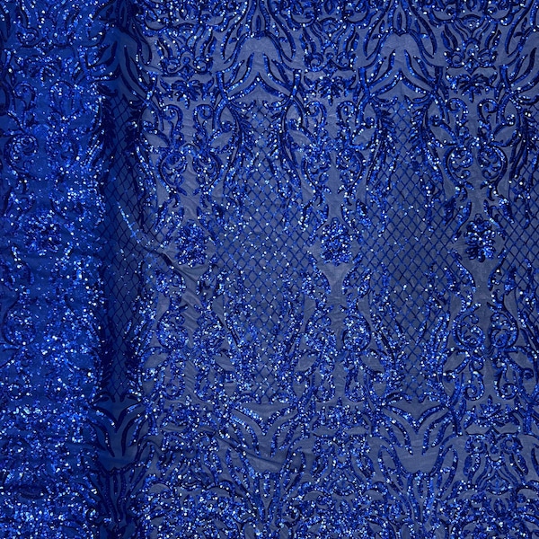 Royal Blue Damask - Etsy