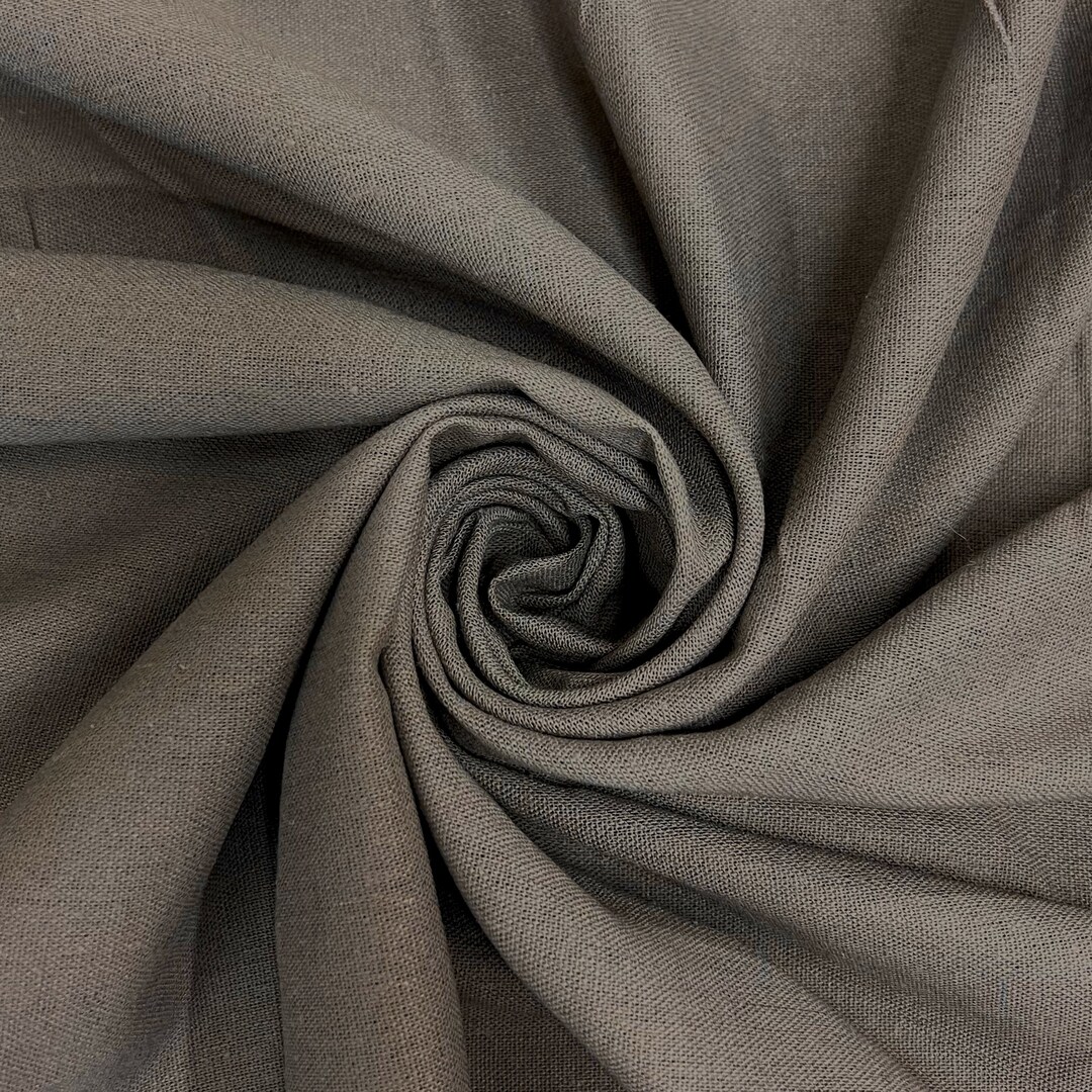 Karla CHARCOAL Soft Hand Feel Linen Rayon Fabric by the Yard for ...