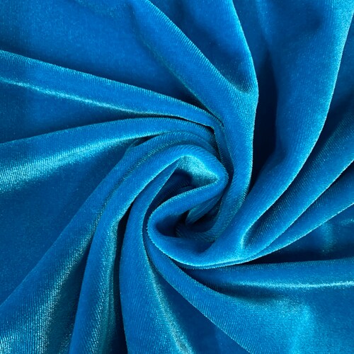 Princess TURQUOISE BLUE Polyester Spandex Stretch Velvet - Etsy