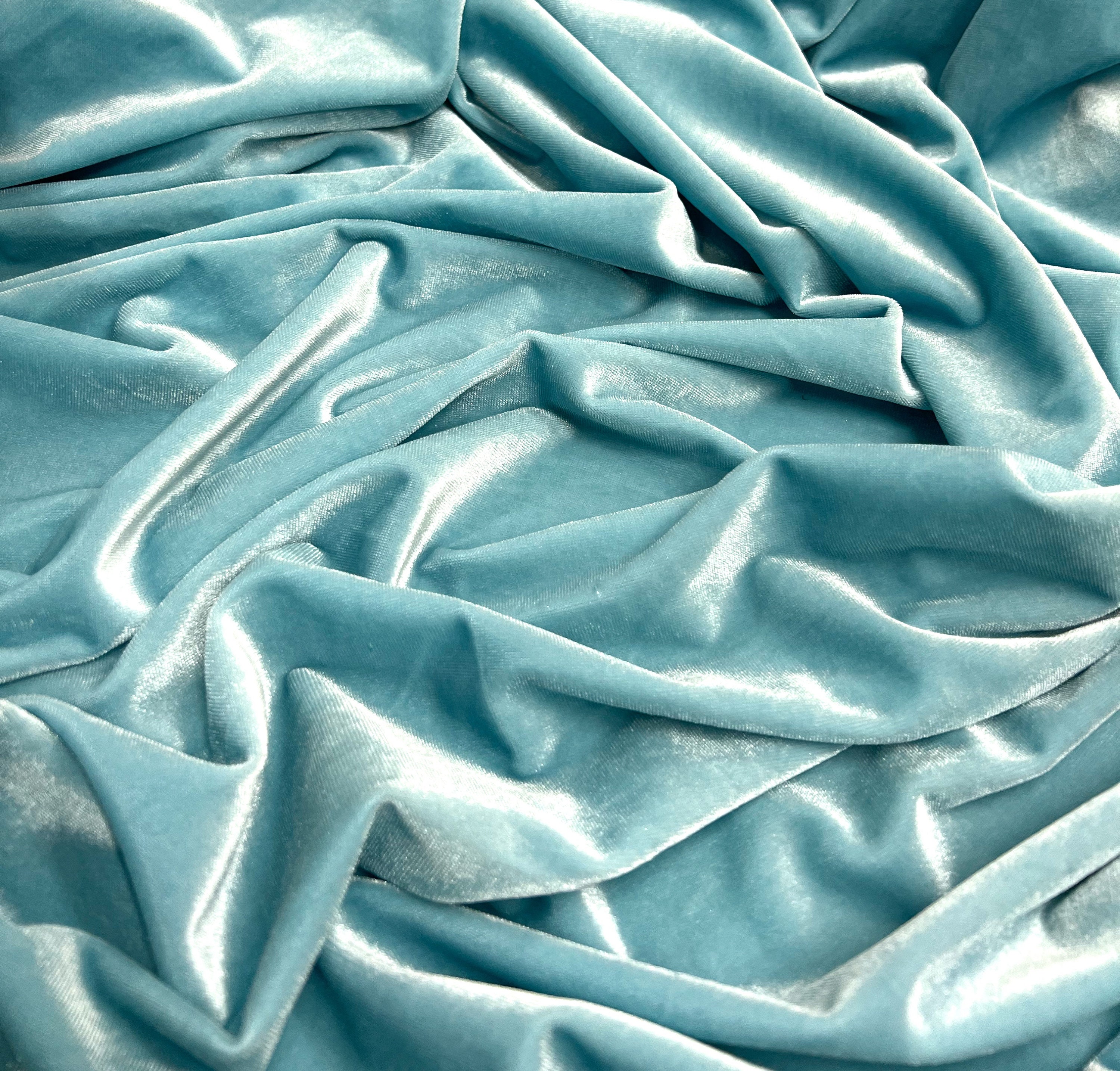Princess LIGHT BLUE-B Polyester Spandex Stretch Velvet Fabric - Etsy