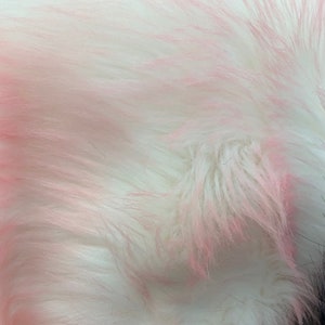 Bristol BABY PINK Tip Candy Shag Long Pile Soft Faux Fur Fabric for ...