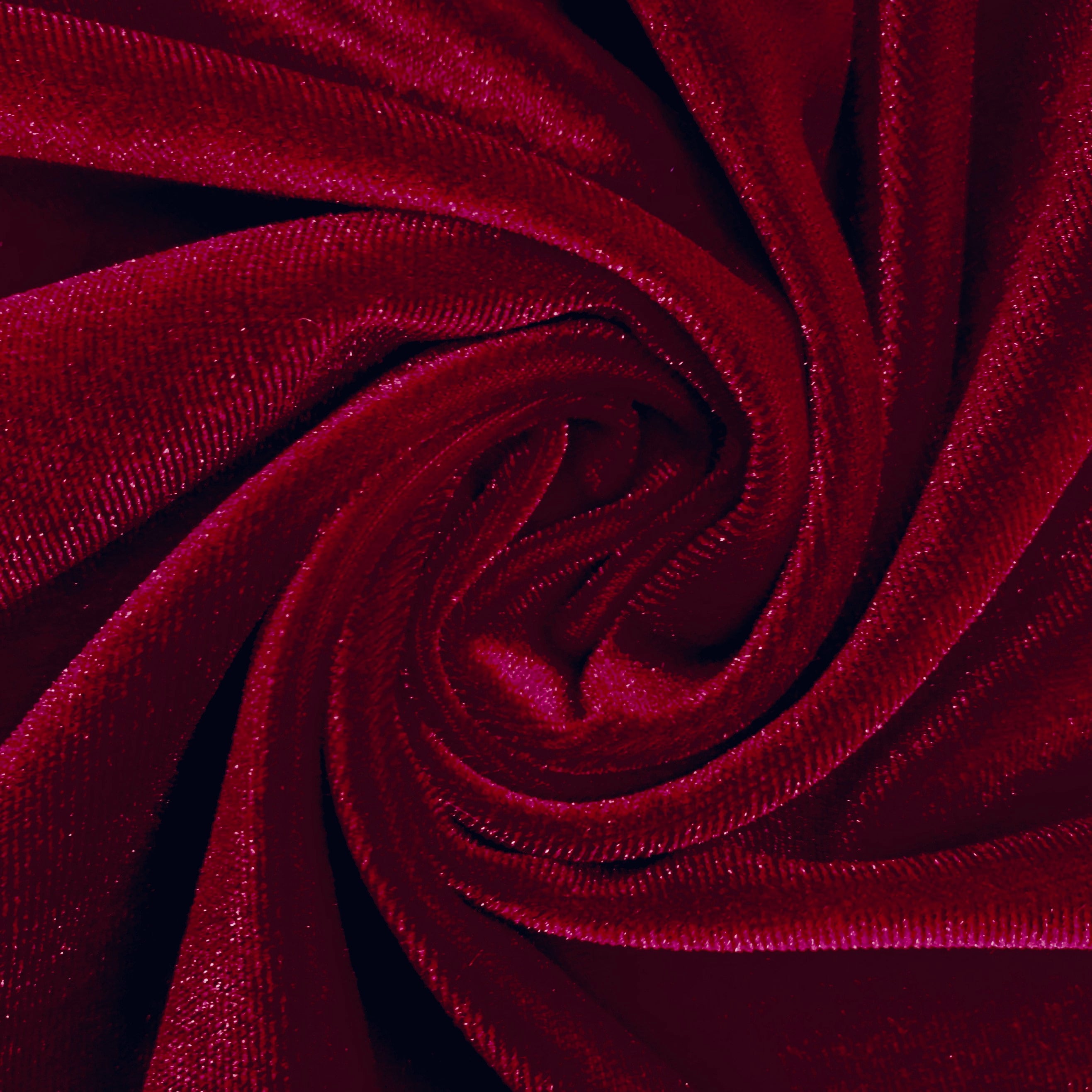 Princess CRANBERRY Polyester Spandex Stretch Velvet Fabric by the Yard ...