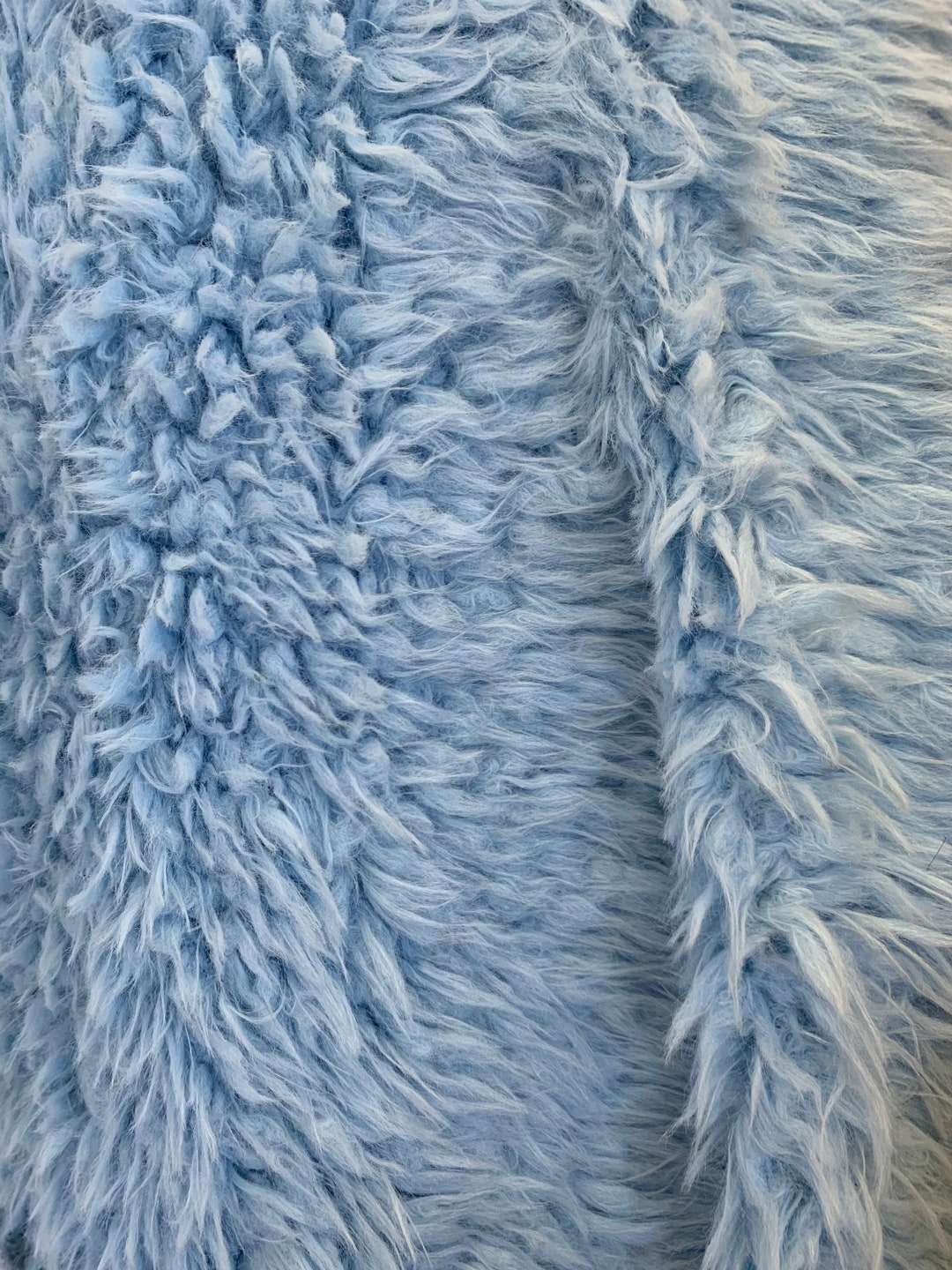 Poppy LIGHT BLUE Mongolian Short Pile Soft Faux Fur Fabric for Fursuit ...