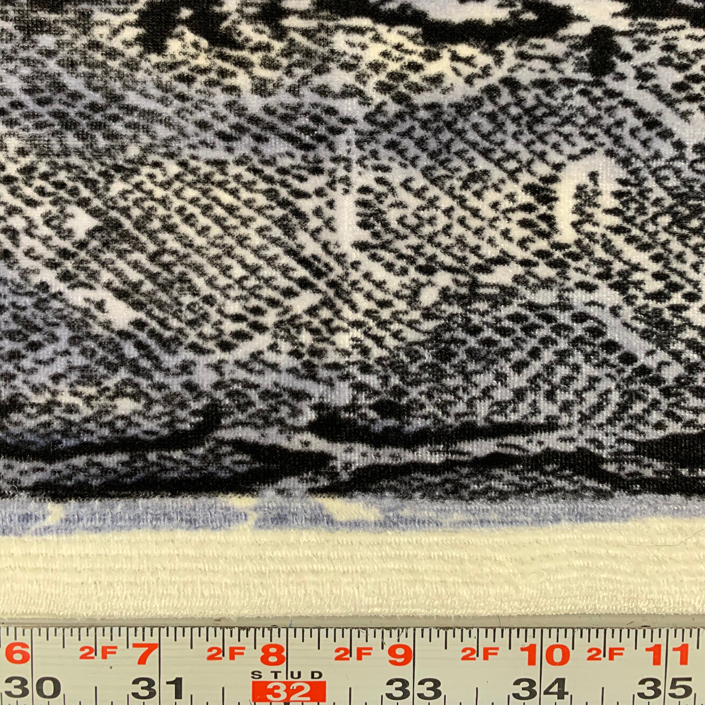 Colette GREY BLACK Snake Skin Pattern Polyester Stretch Velvet Fabric ...