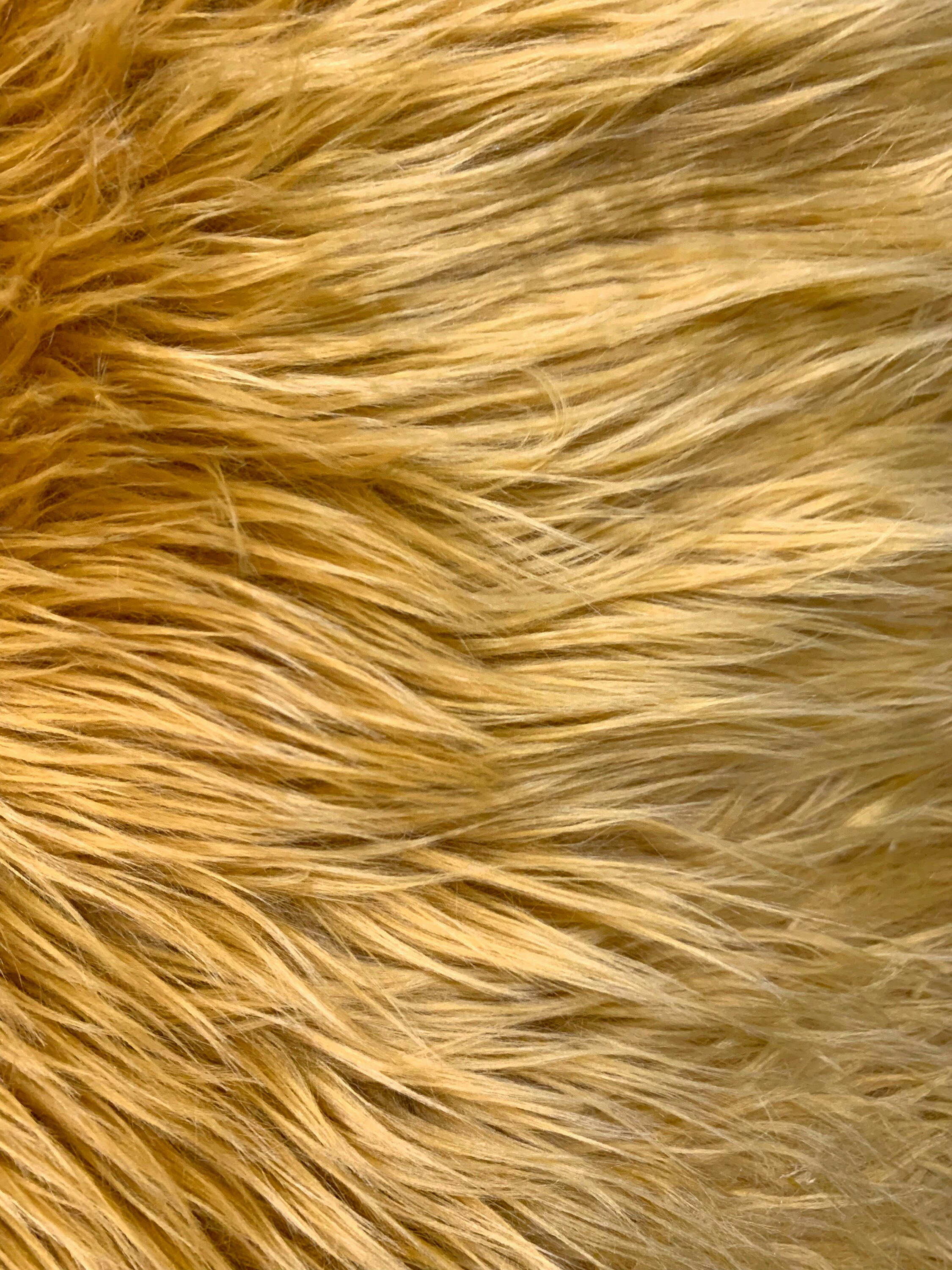 Eden DARK GOLD Shaggy Long Pile Soft Faux Fur Fabric for Fursuit ...