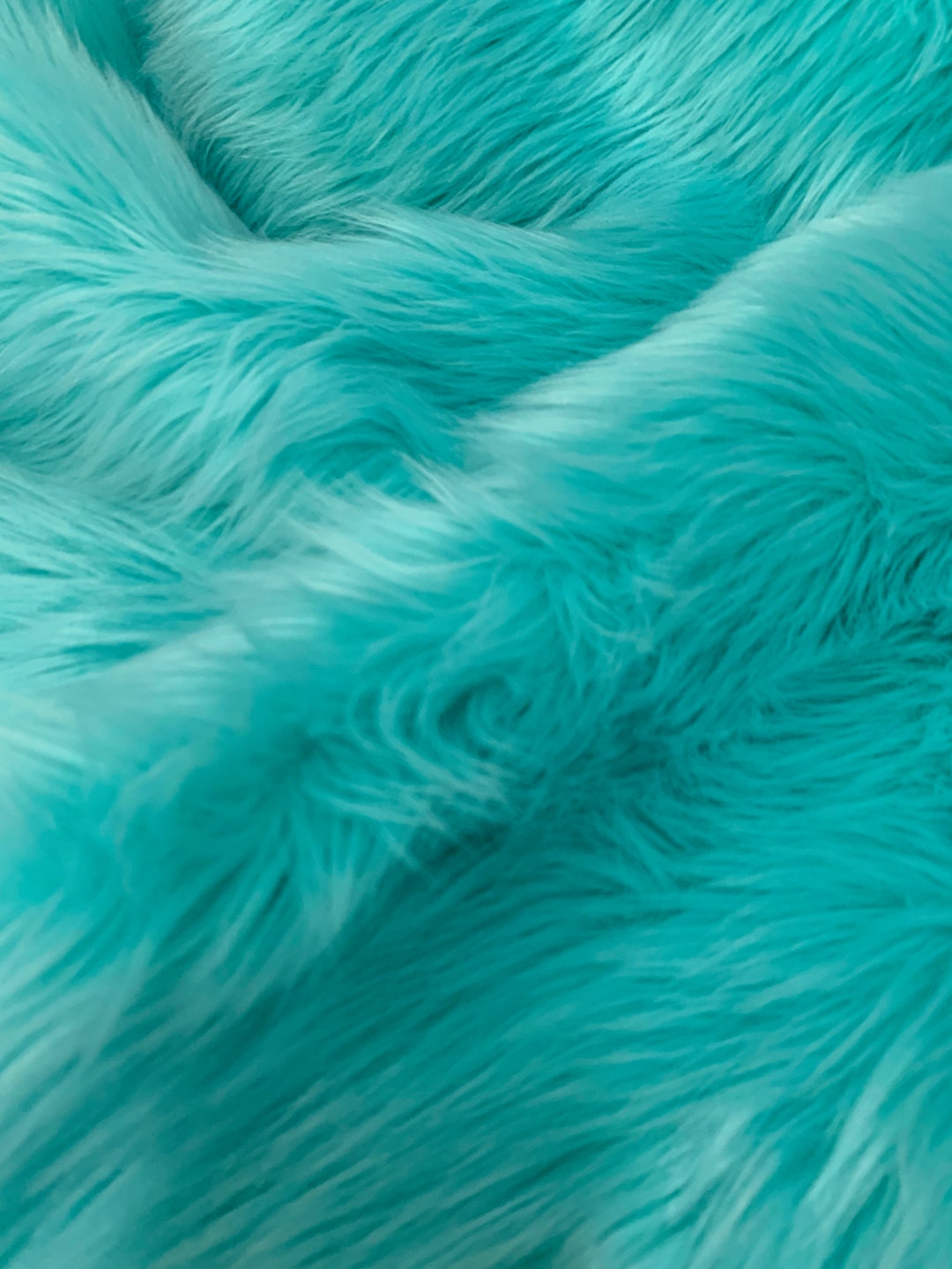 Sasha AQUAMARINE 2 Inch Long Pile Soft Luxury Faux Fur Fabric Fursuit ...