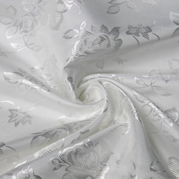 White Brocade - Etsy