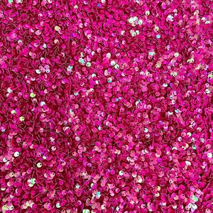 Stephanie IRIDESCENT FUCHSIA Overlap Sequins on FUCHSIA Stretch Velvet ...