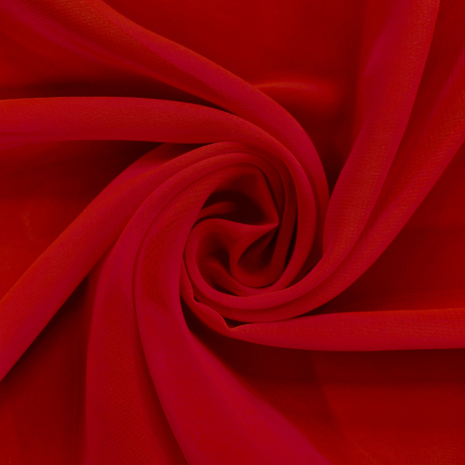 Danielle RED Polyester Hi-multi Chiffon Fabric by the Yard | Etsy