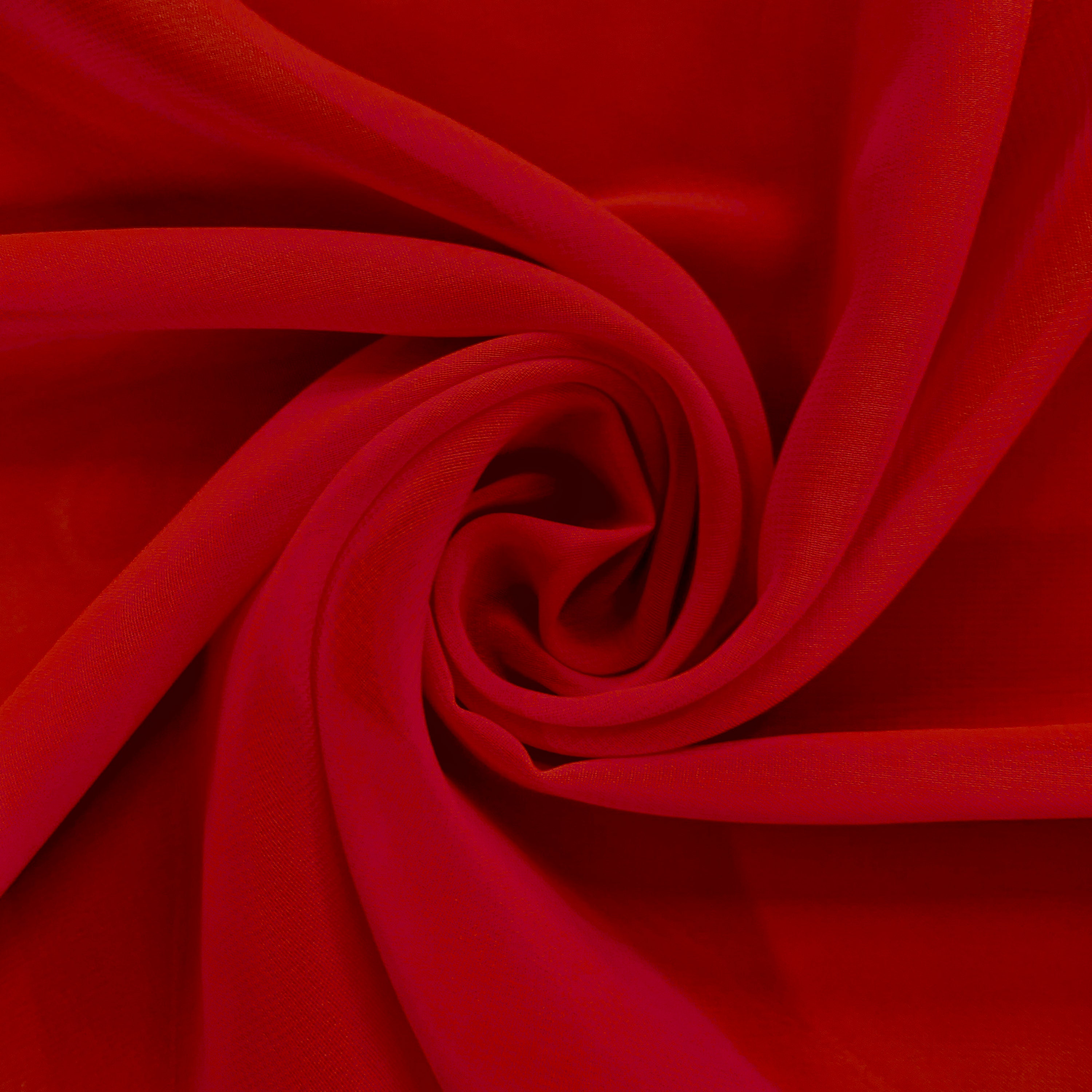 Danielle RED Polyester Hi-multi Chiffon Fabric by the Yard - 10075 - Etsy