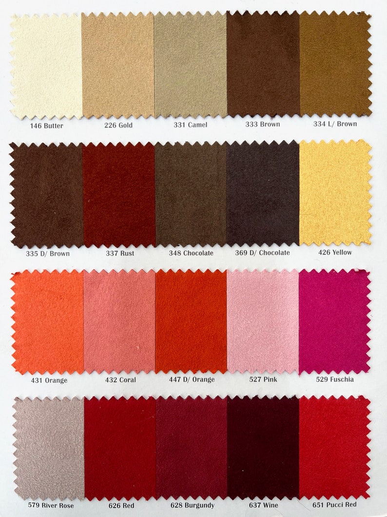Giana Faux Suede Polyester Microsuede Fabric by the Yard - Etsy