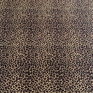 Dana DARK BROWN BLACK Leopard Pattern Polyester Stretch Velvet Fabric ...