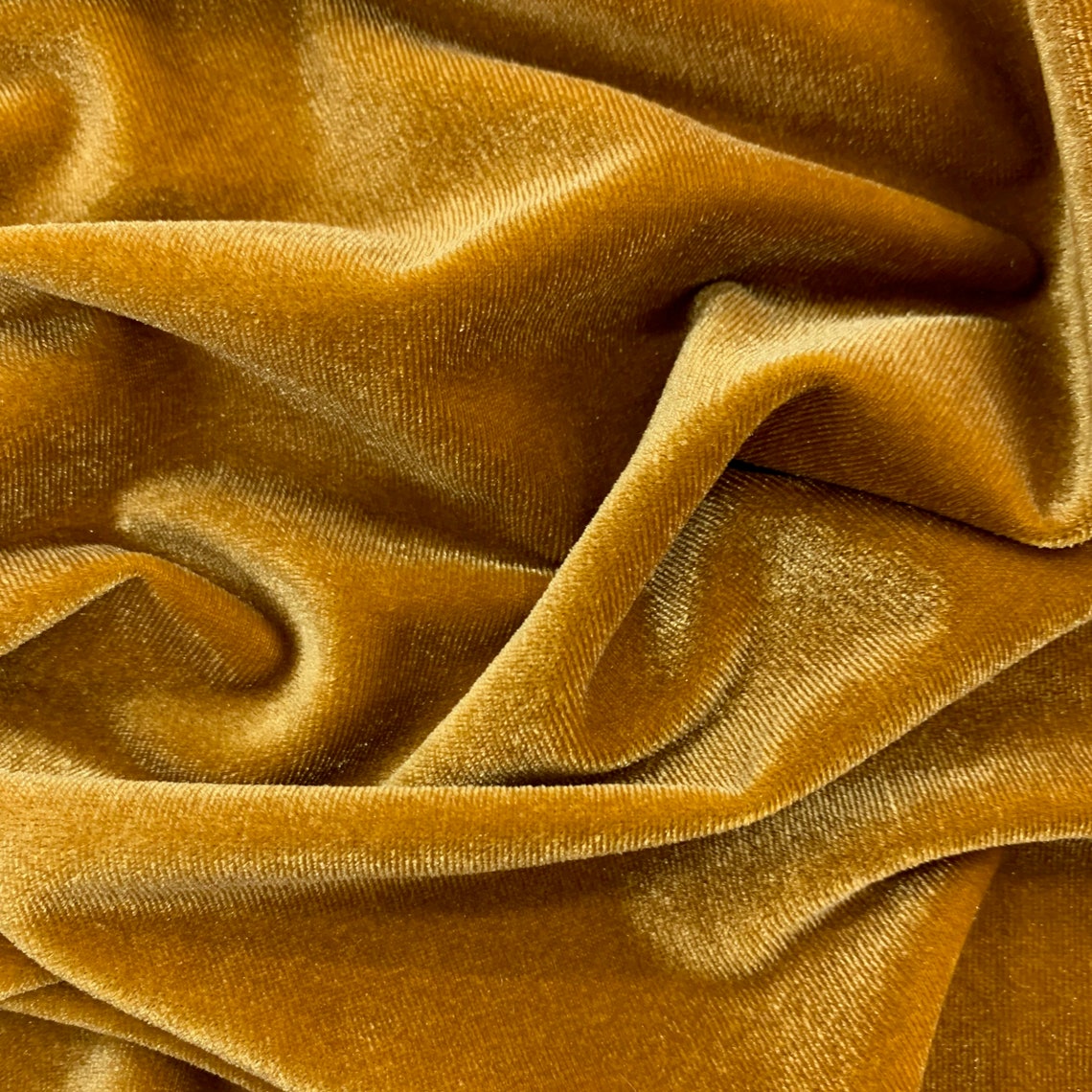 Princess DARK GOLD Polyester Spandex Stretch Velvet Fabric by - Etsy India