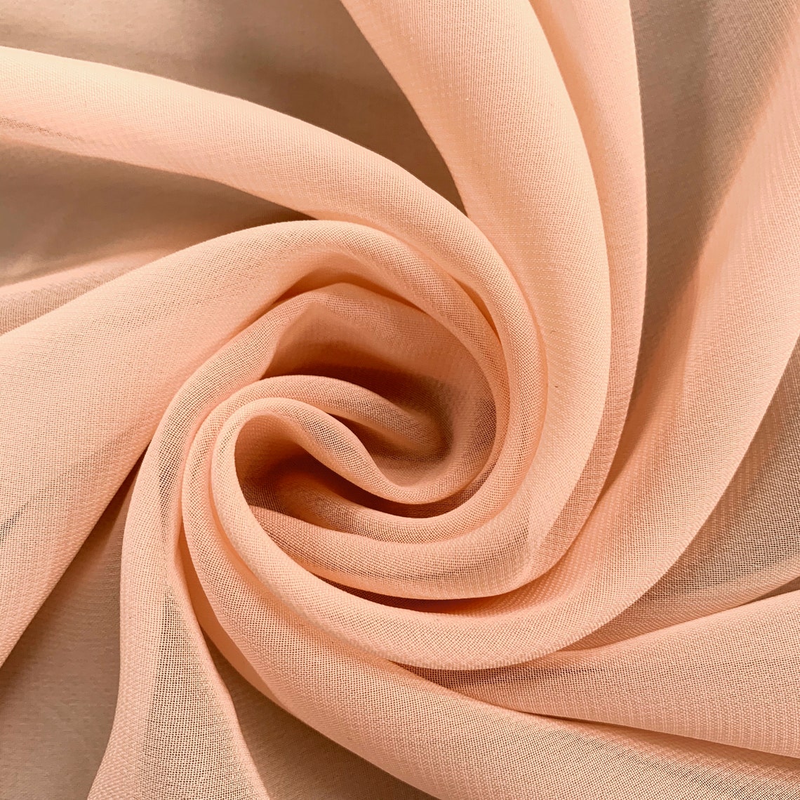 Danielle LIGHT PEACH Polyester Hi-multi Chiffon Fabric by the - Etsy