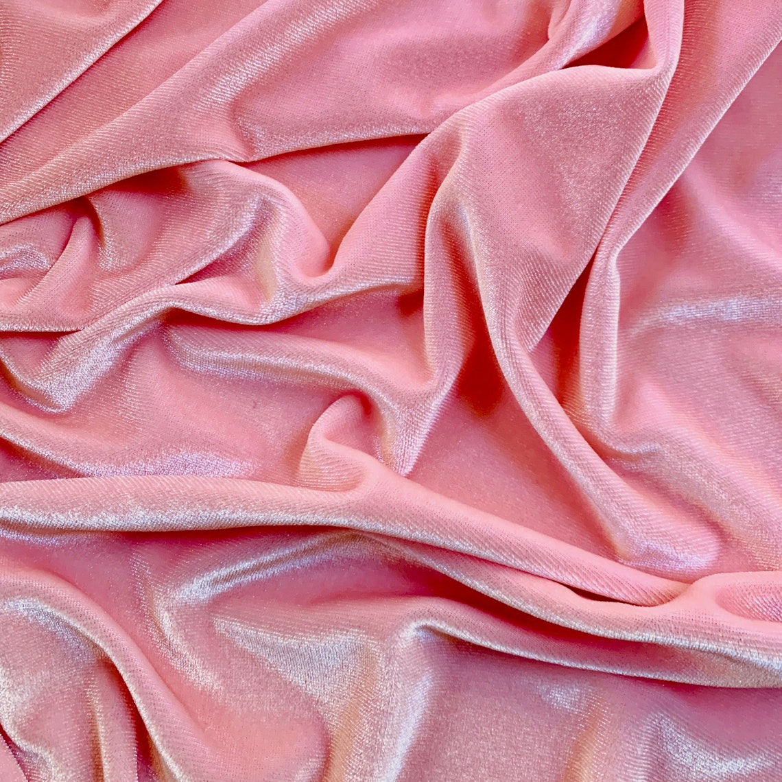 Princess LIGHT PINK Polyester Spandex Stretch Velvet Fabric | Etsy